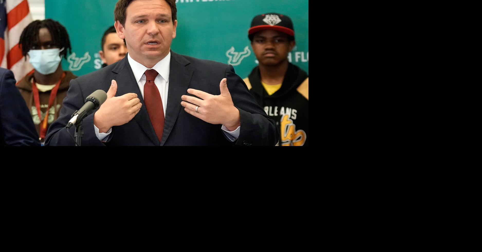 Florida Gov. Ron DeSantis berates kids for wearing masks
