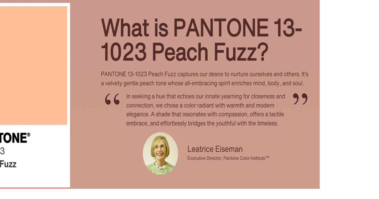 How to use Peach Fuzz, Pantone’s 2024 Color of the Year