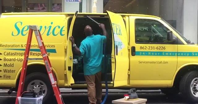 Bees Swarm Service Van on Manhattan Street,From: TwitterCheckey Beckford