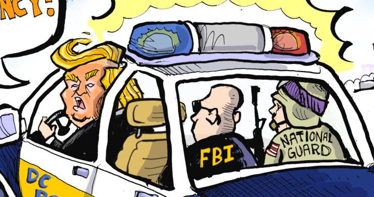 9 arresting cartoons about Donald Trump's crime crackdown
