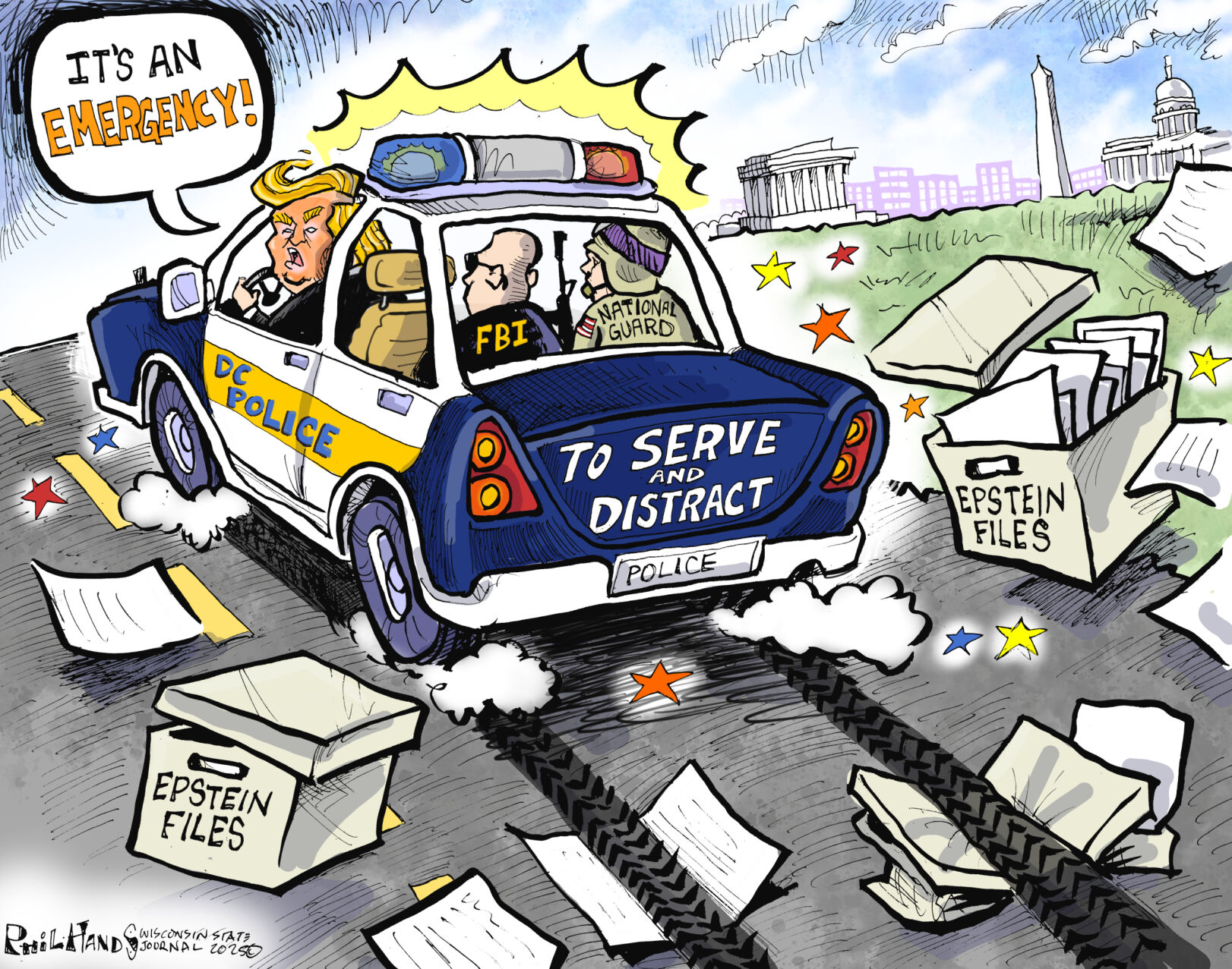 9 arresting cartoons about Donald Trump's crime crackdown