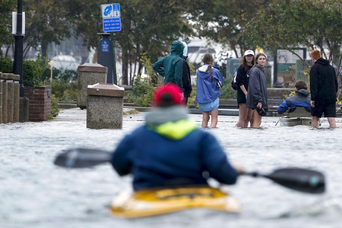 Photos: Streets swamped as mid-Atlantic warned of big tidal flooding