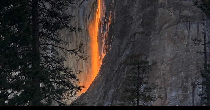 Rare phenomenon 'firefall' glows bright at Yosemite National Park