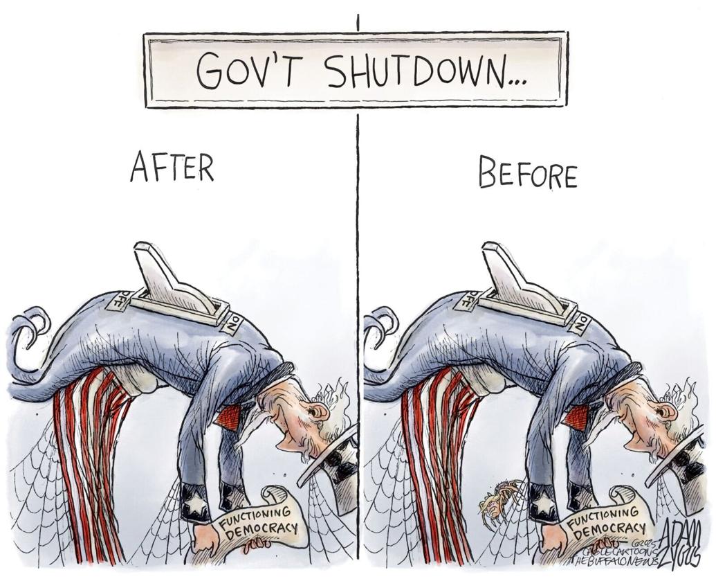 9 political cartoons censure the government shutdown