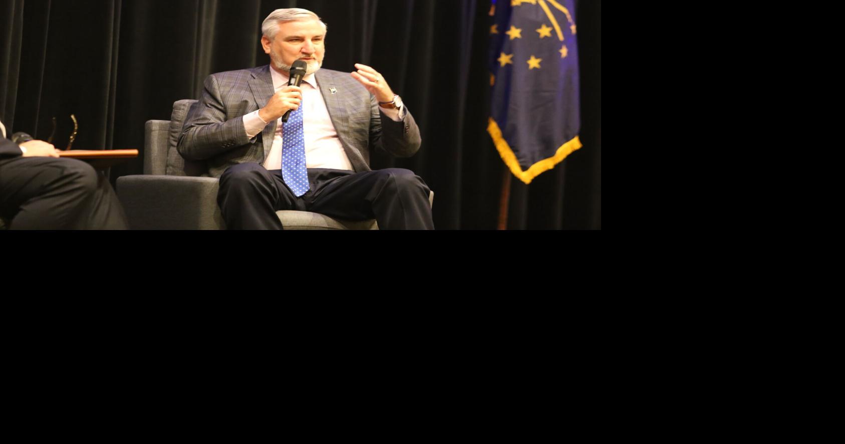 Holcomb talks economic development during New Albany visit | News ...