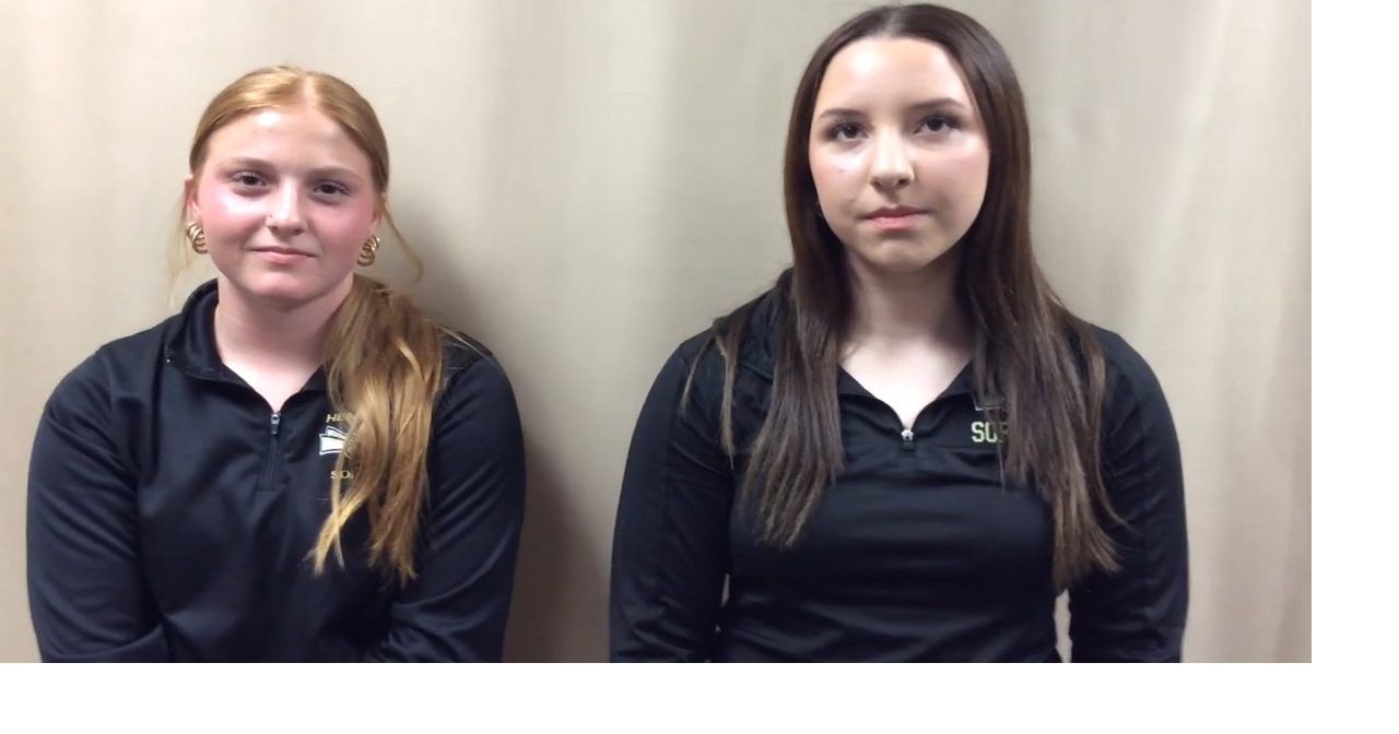 Henryville sophomore Emma McAfee and junior Kyleigh Lienhart talk about ...