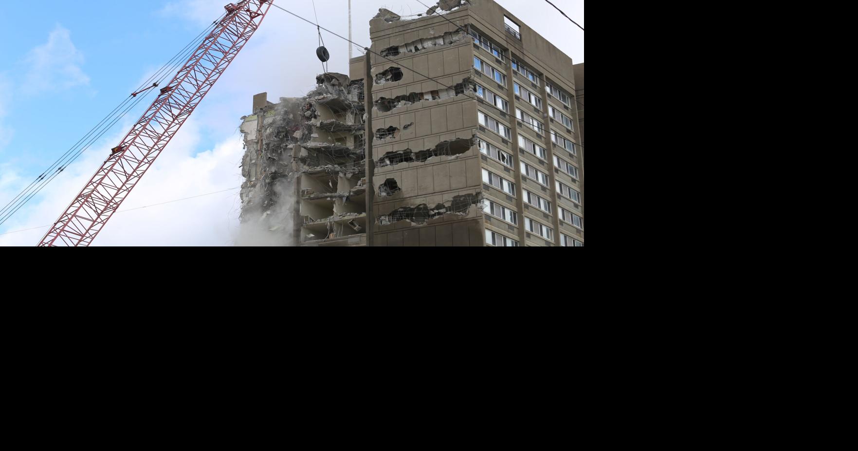 PHOTOS: Demolition of Riverview Tower underway in New Albany | News ...