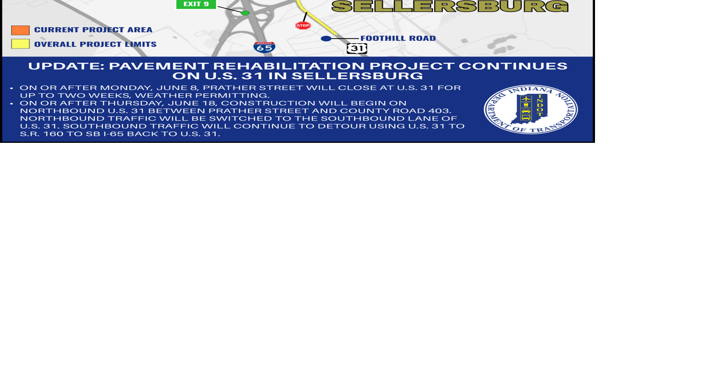 Pavement rehabilitation project continues on U.S. 31 in Sellersburg ...