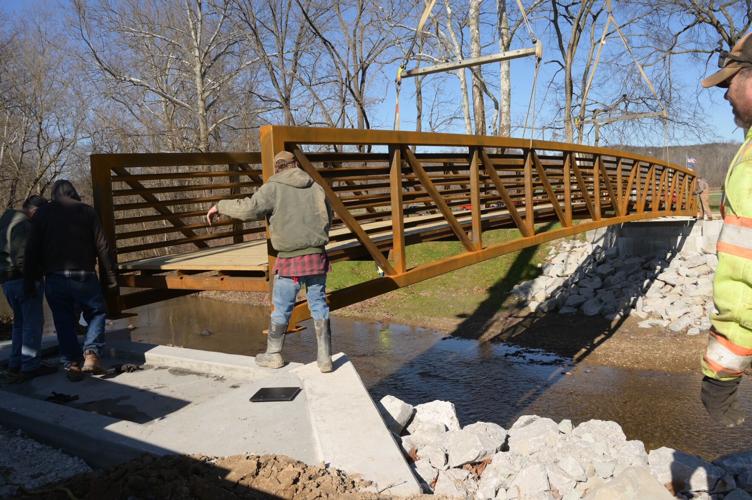 Borden walking bridge in place | News | newsandtribune.com