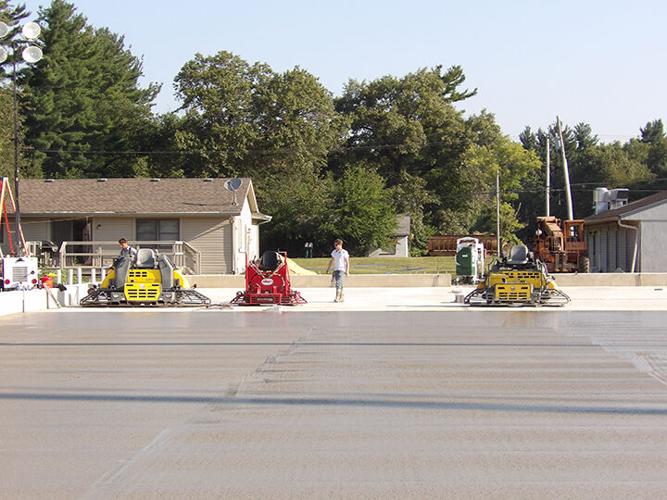 Gym floor poured for recreation center, dome to be raised in September ...