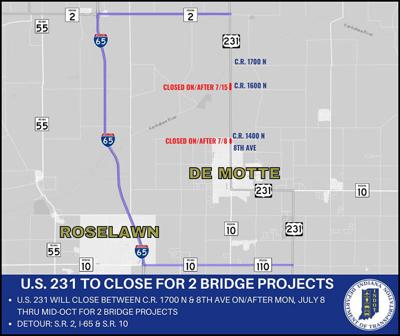 Bridge work to necessitate U.S. 231 closure in DeMotte | News | newsbug ...