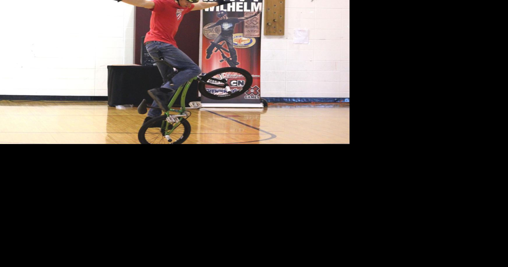 Champion BMX rider Matt Wilhelm inspires South Newton Elementary ...