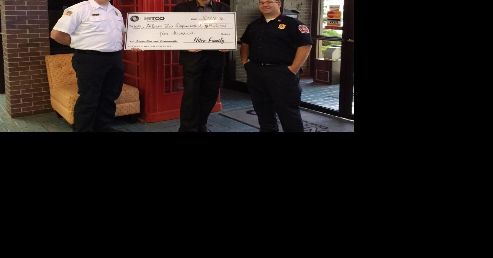 NITCO donates to Hebron Fire Department | News | newsbug.info