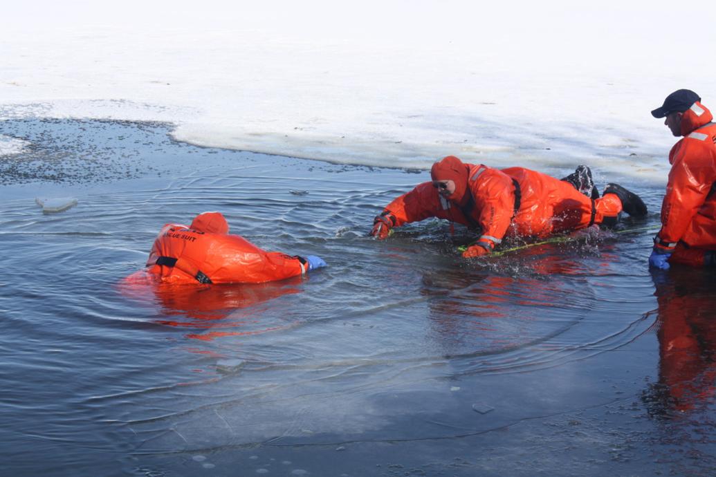Area fire departments train for ice rescues | Newton County Enterprise ...