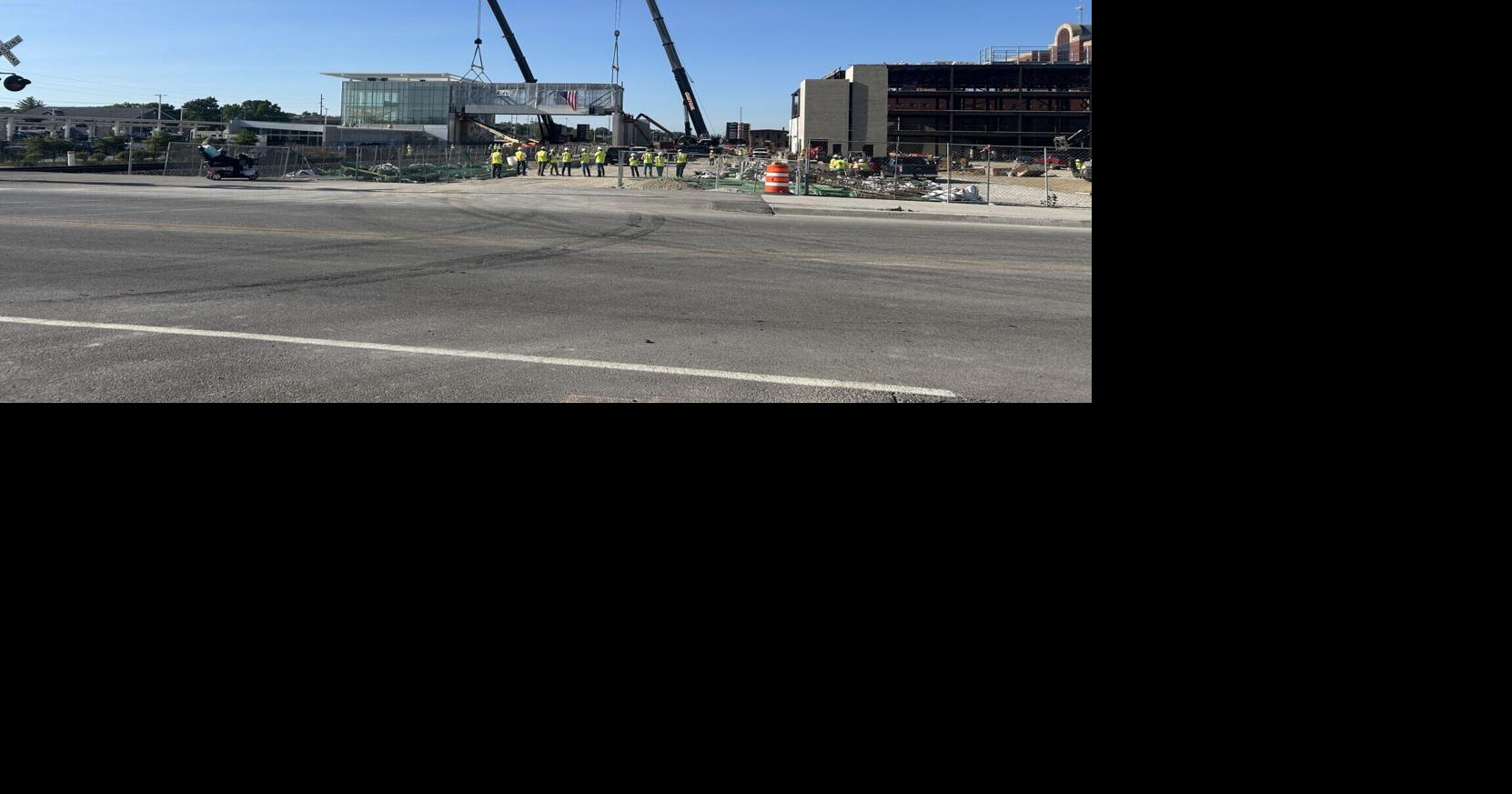 New skywalk installed, paving future for Sangamon County Hub | Local ...