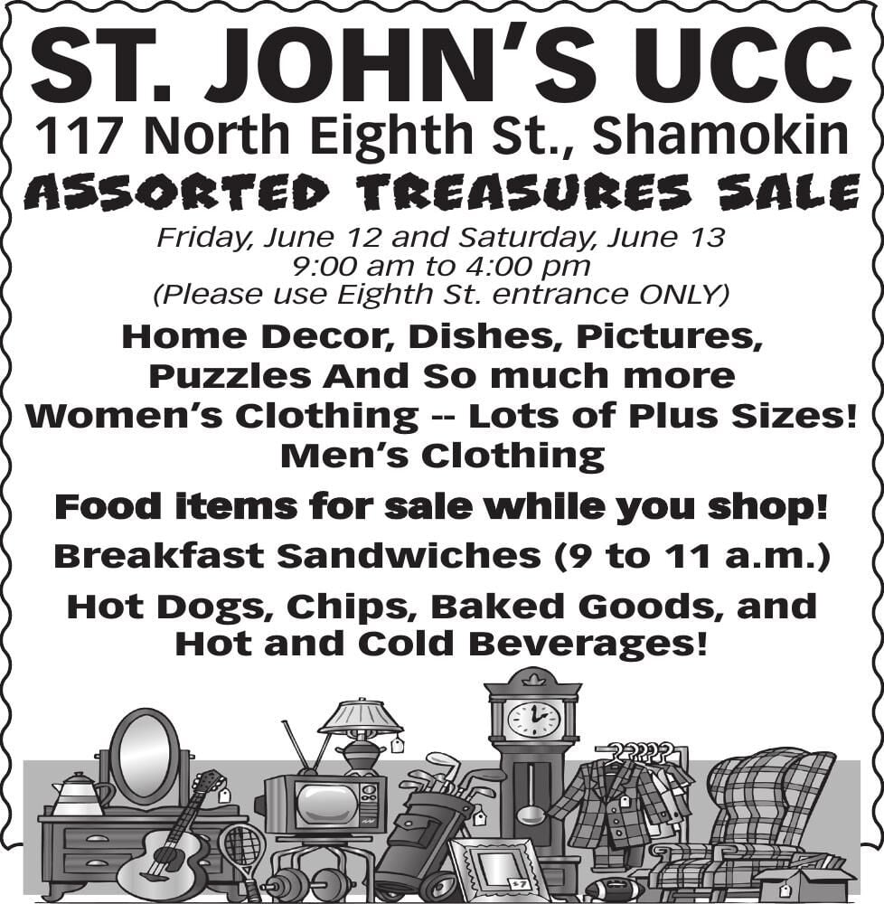 ST. JOHN’S UCC 117 North Eighth St., | Ads | newsitem.com