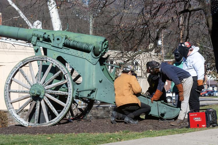 Reality welding; students at NCCTC work on piece of vintage military ...