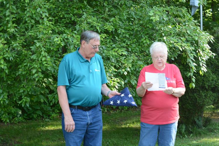 Flag folding demonstration held at veteran's memorial | Local ...