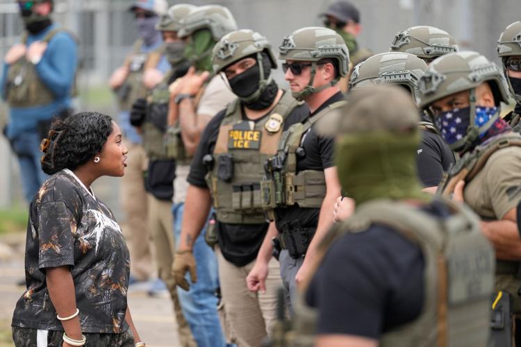 Photos show protestors and ICE agents clashing outside a New Jersey ...
