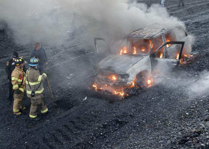Vehicle burns on Coal Township culm bank | Local | newsitem.com