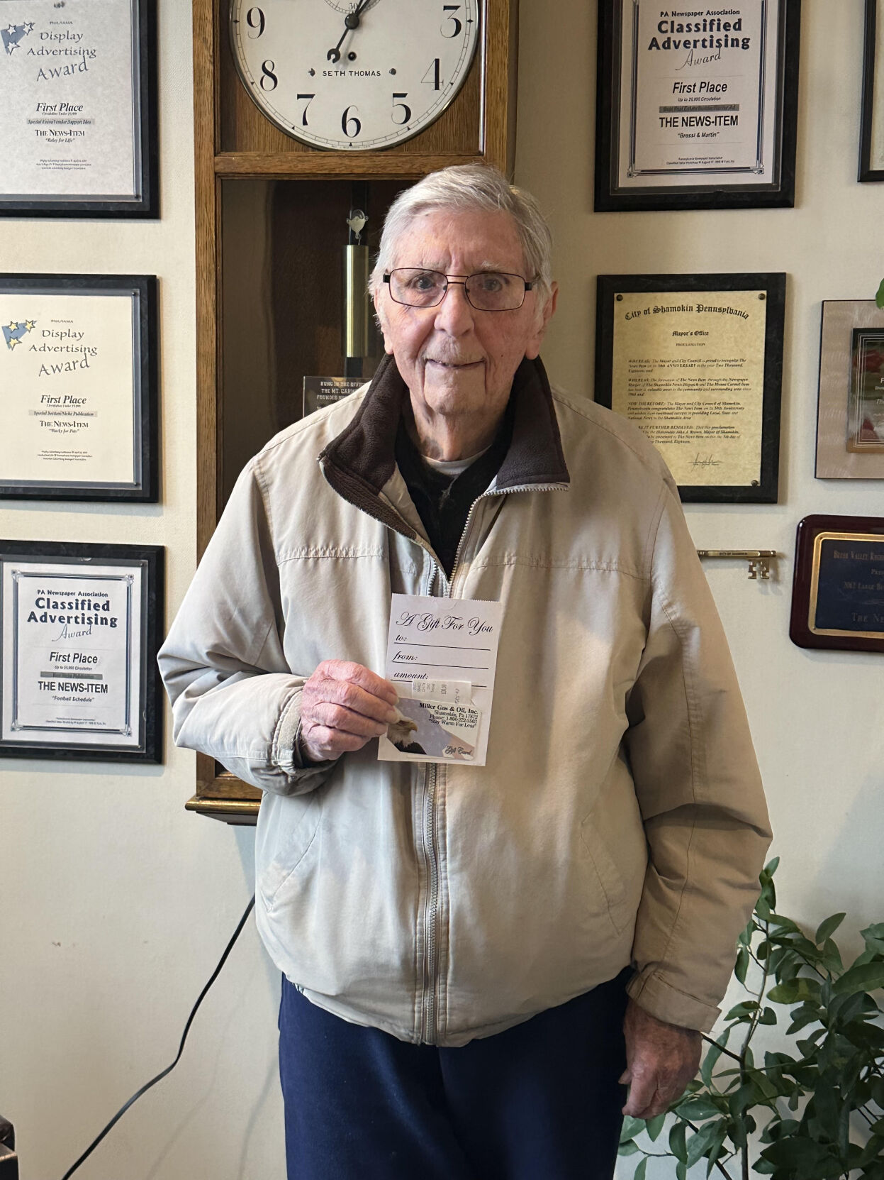 Gas card winner | Local | newsitem.com