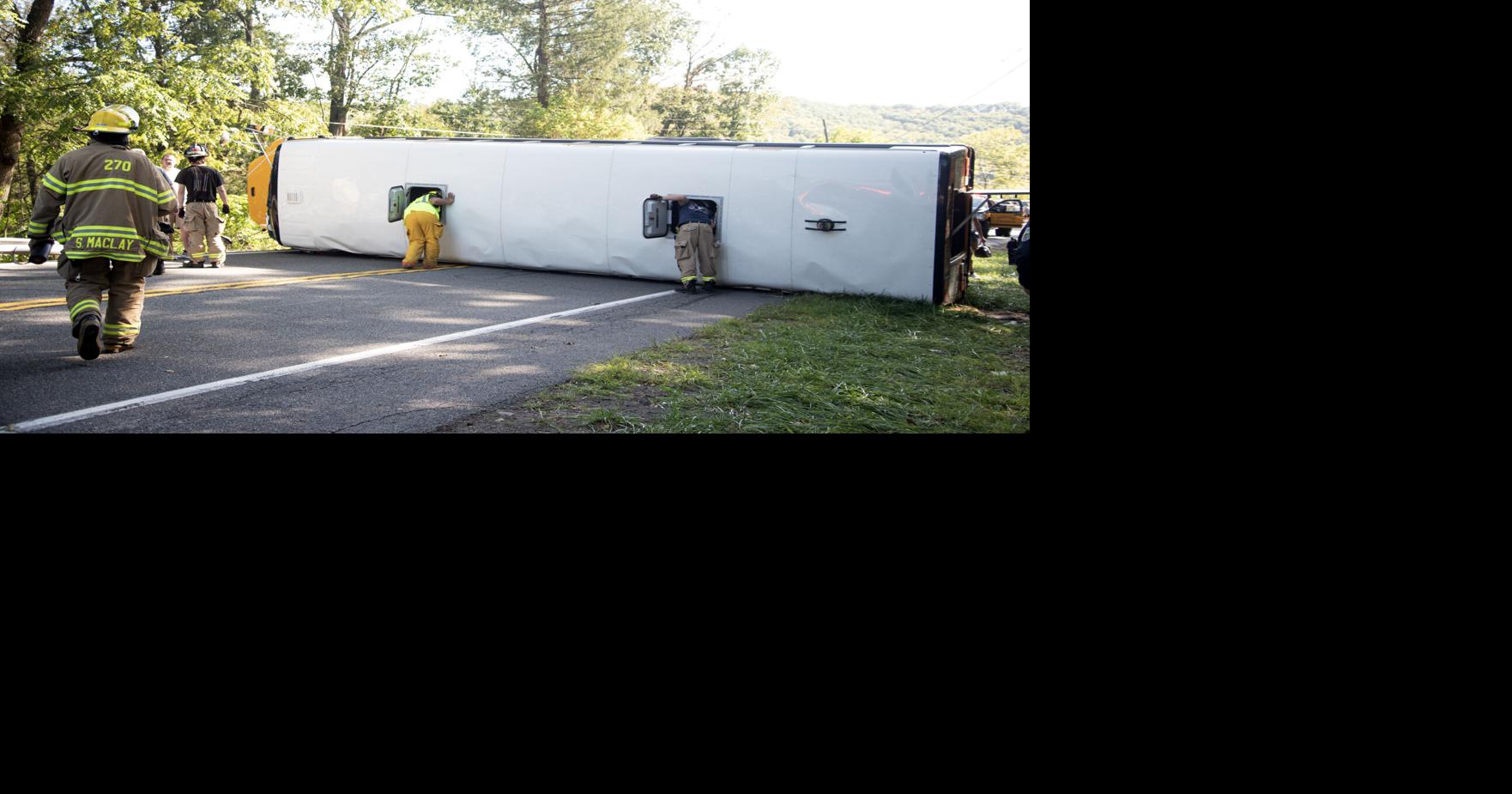 Bus carrying 32 SCA students rolls onto its side: Several injured, but ...