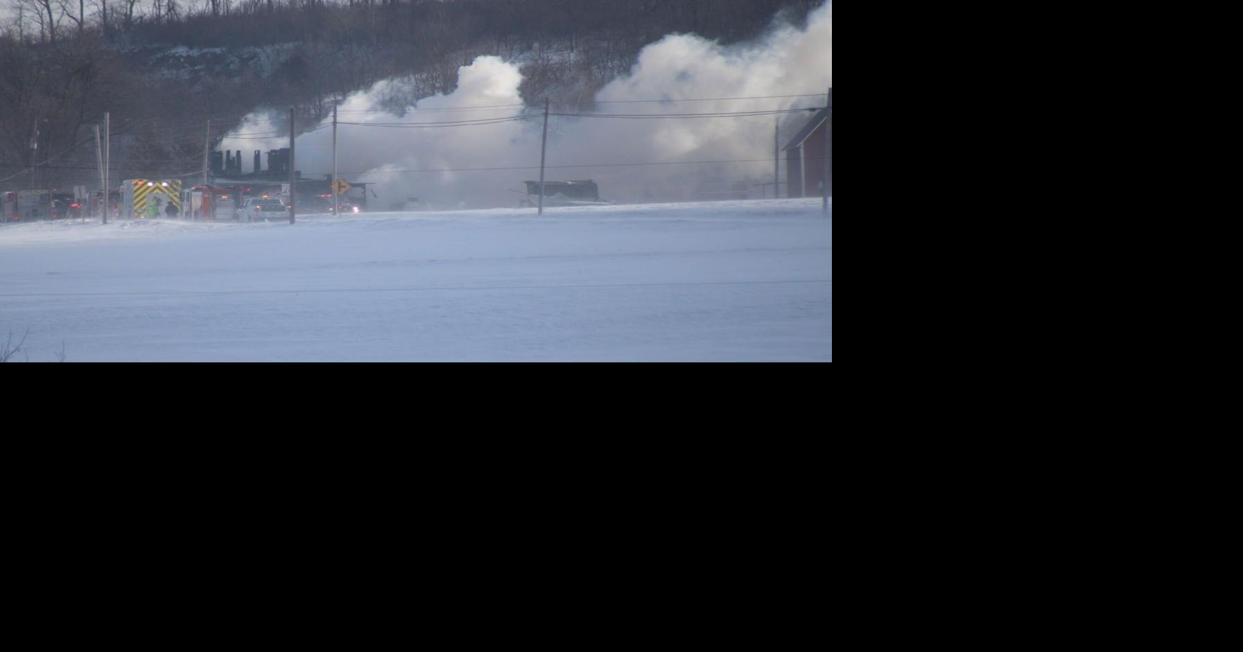 Firefighters brave harsh winter elements while battling blaze | Local ...
