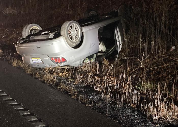 Two vehicles flip in early morning crash in Mount Carmel Township ...