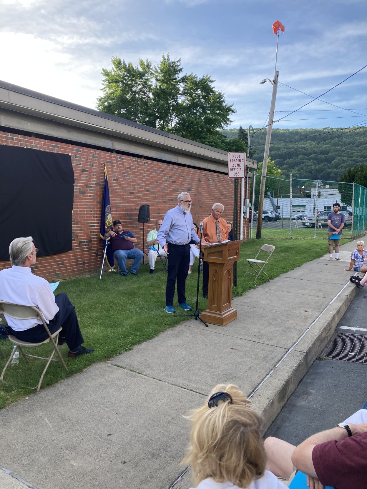 Strausser, Shroyer honored for public service at pool rededication ...