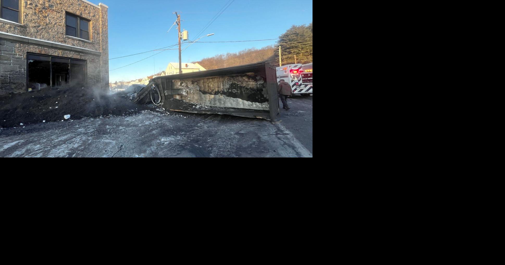 Truck crashes into Atlas building; CT driver transported for injuries ...