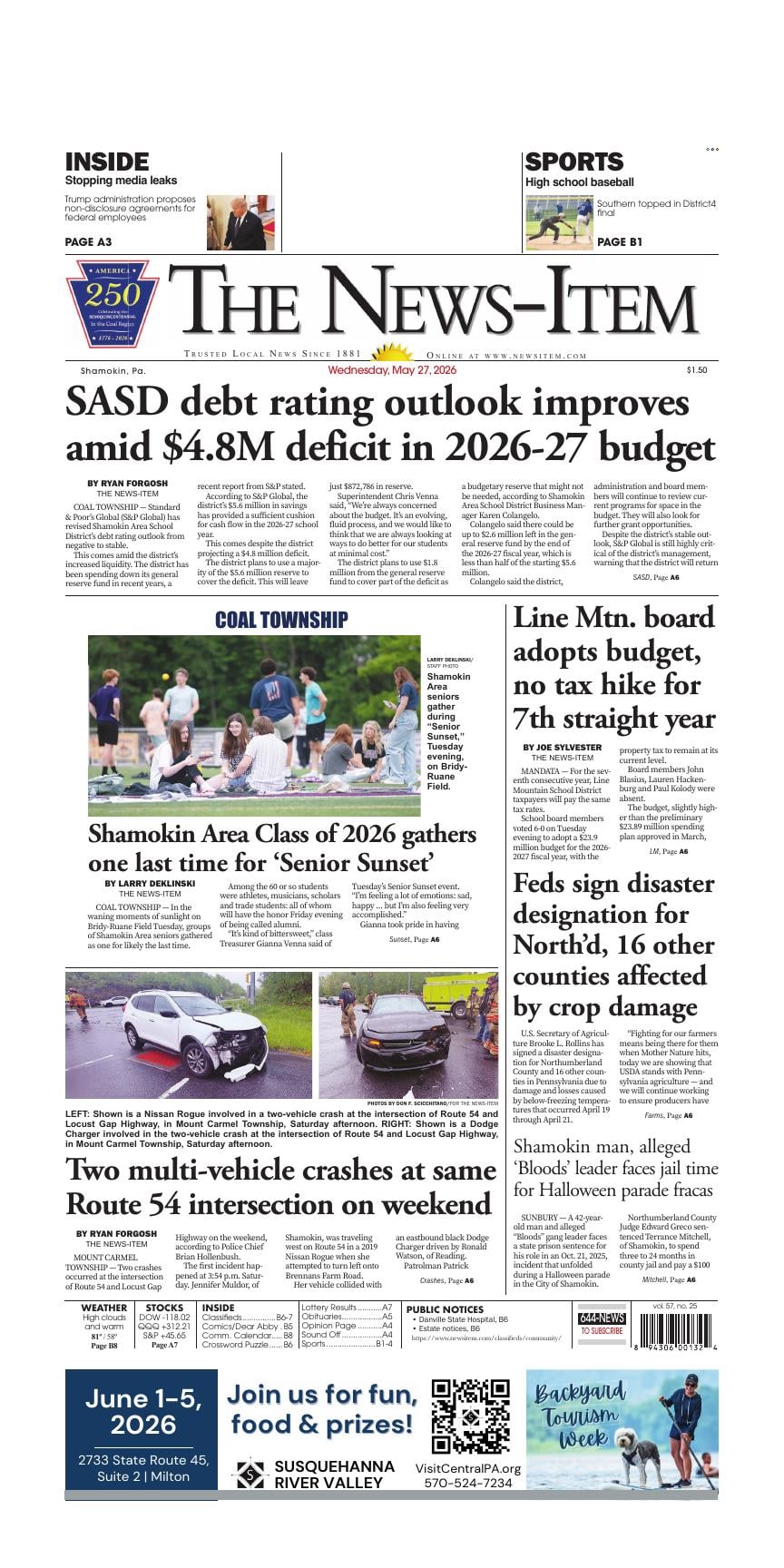 Page A1 | e-Edition | newsitem.com
