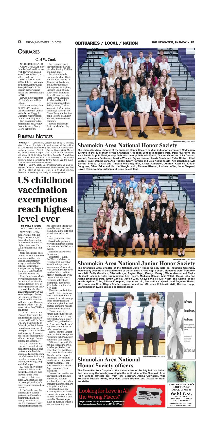 Page A6 | e-Edition | newsitem.com