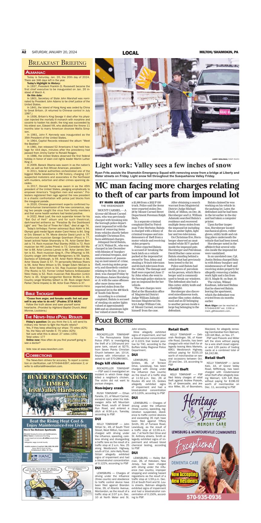 Page A2 | e-Edition | newsitem.com
