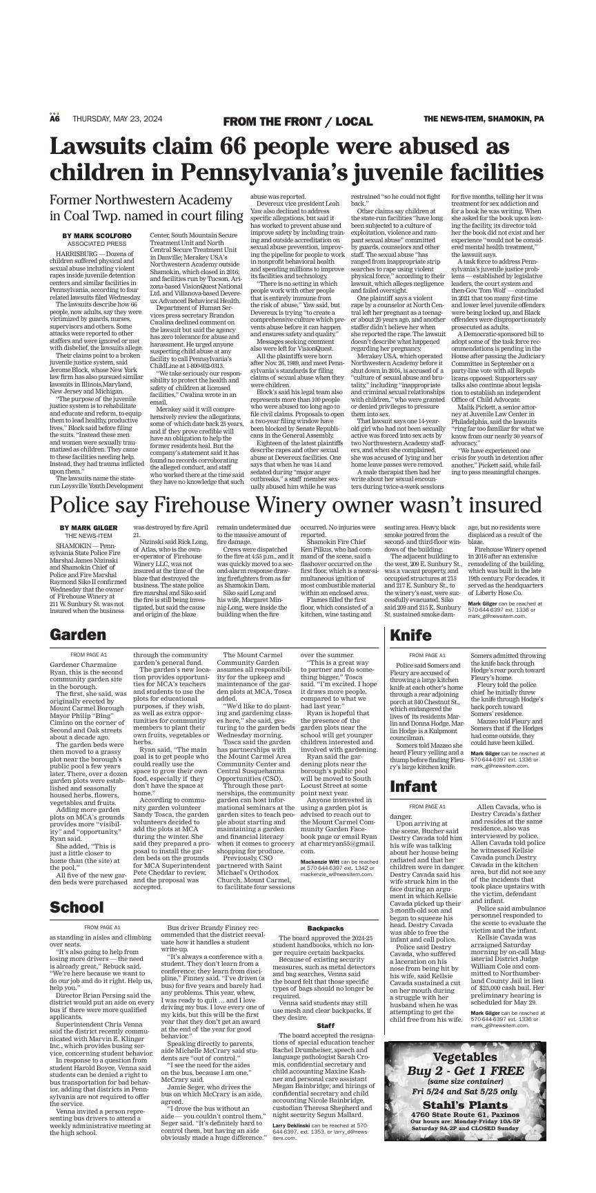 Page A6 | e-Edition | newsitem.com