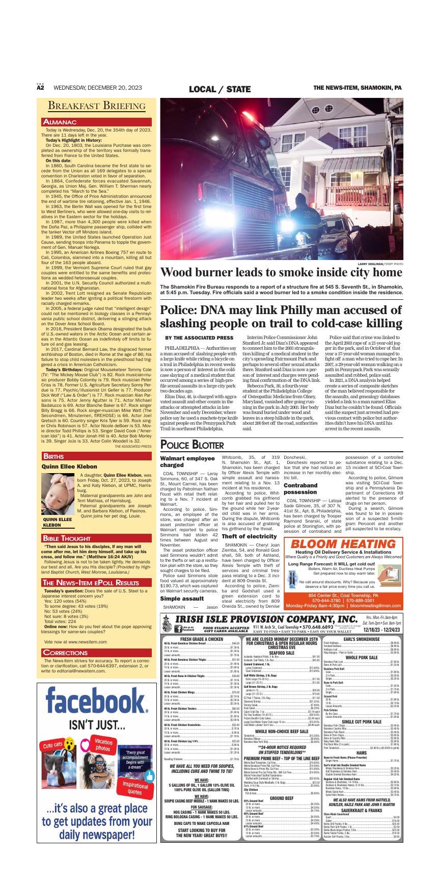 Page A2 | e-Edition | newsitem.com