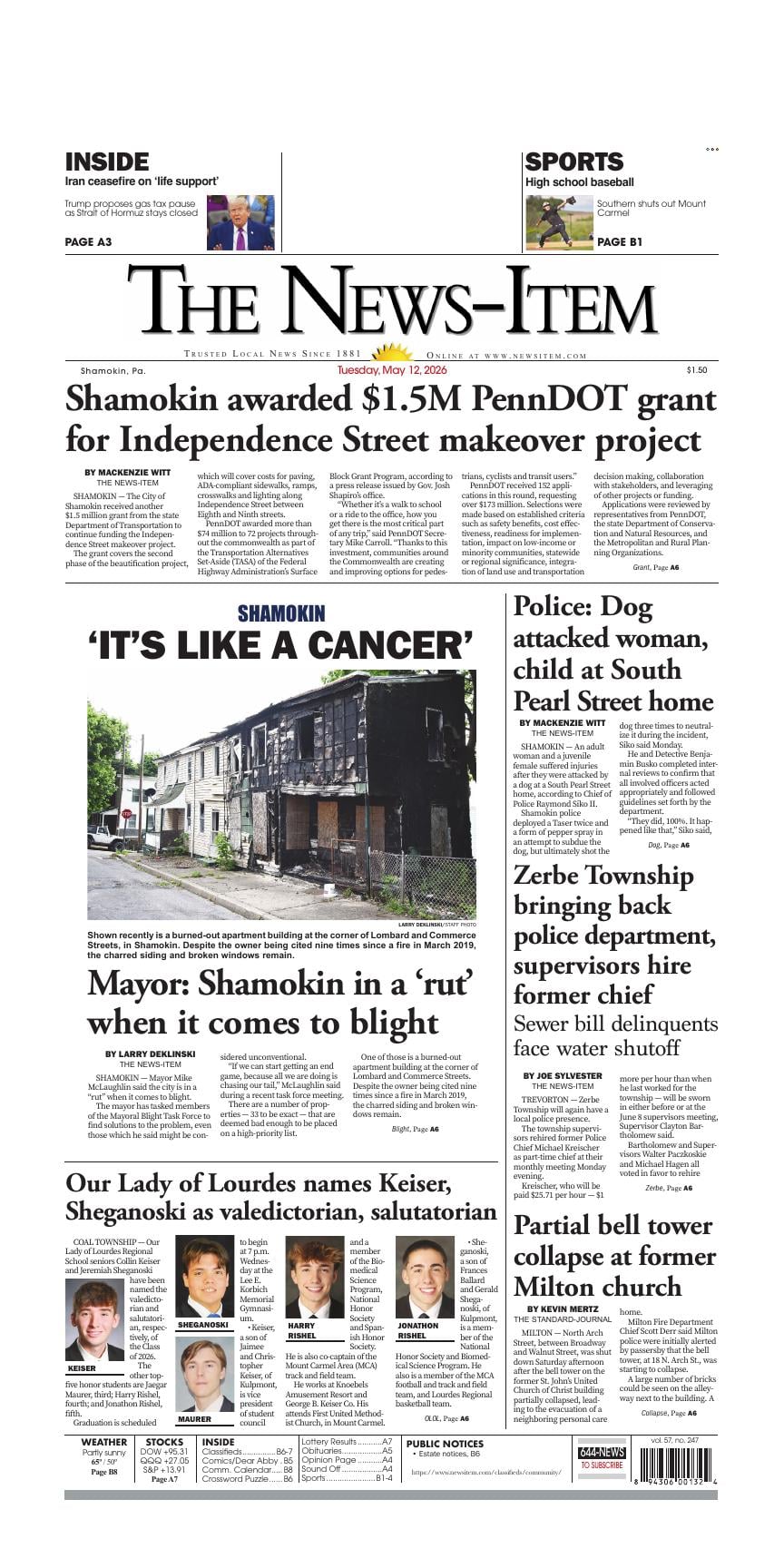 Page A1 | e-Edition | newsitem.com