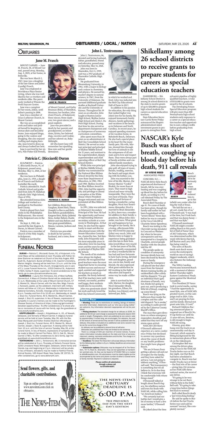 Page A3 | e-Edition | newsitem.com