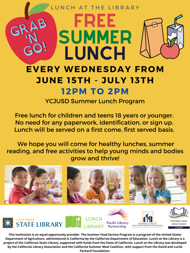 YCJUSD Free Summer Lunch Program | | newsmirror.net