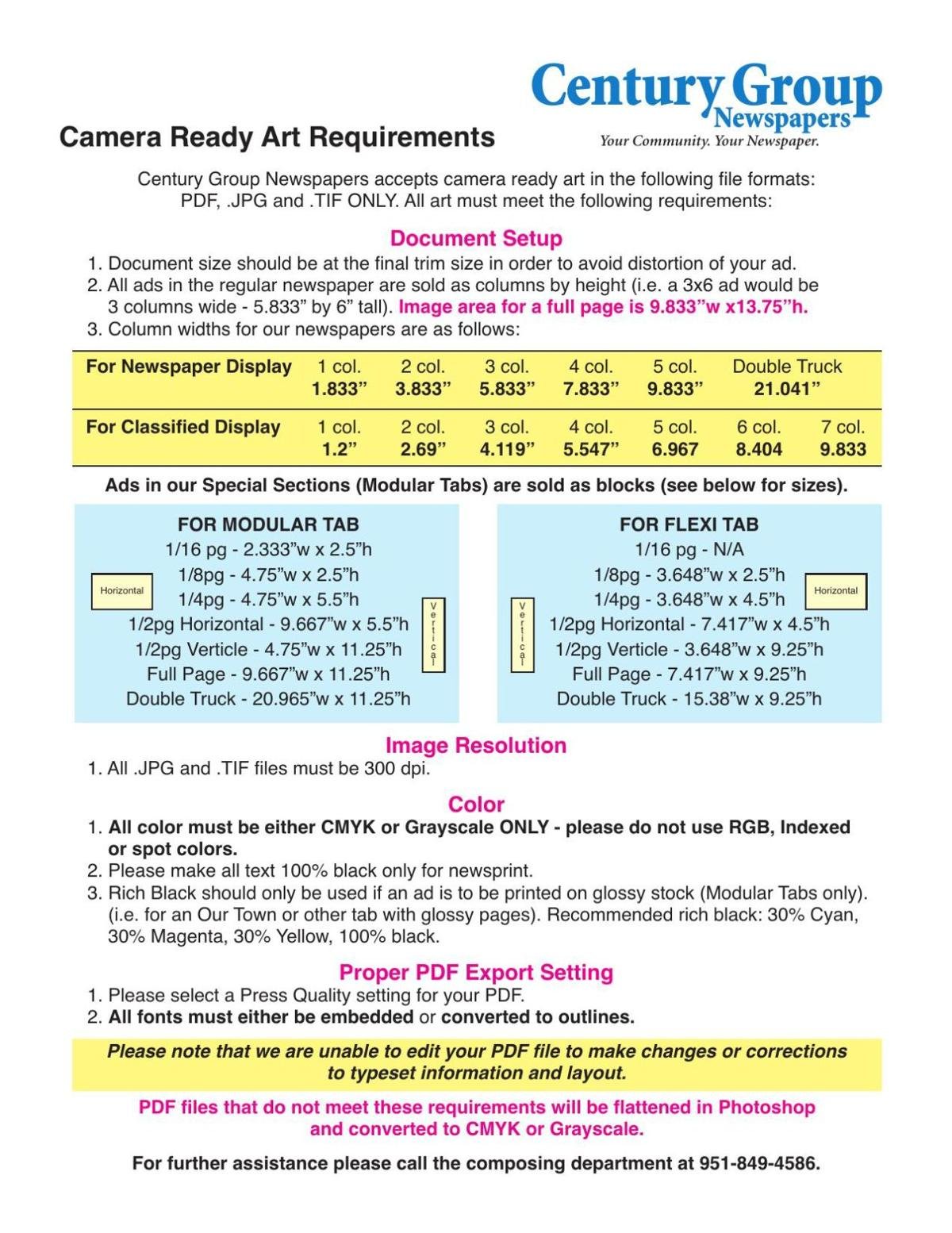 Ad Submission Requirements | Ad Submission Requirements | newsmirror.net