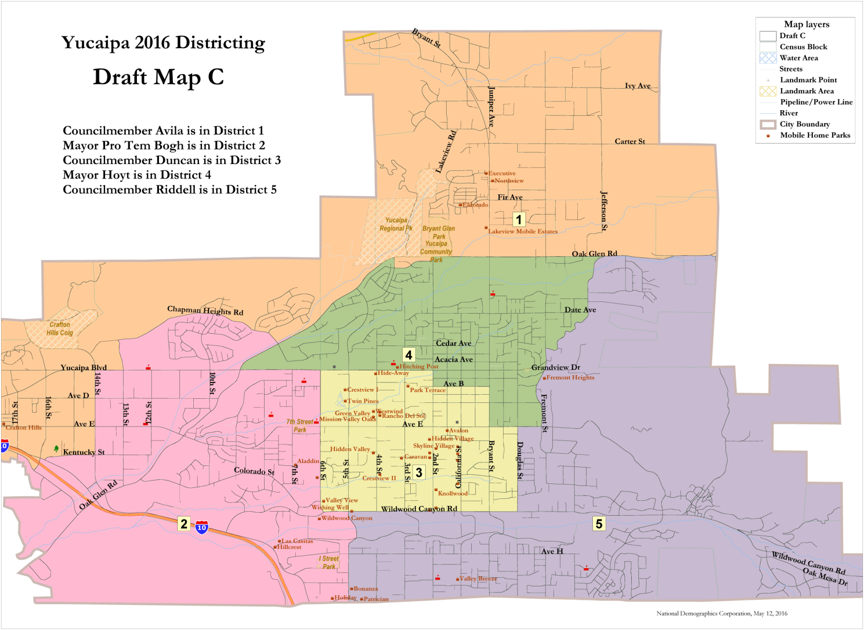 Yucaipa council selects voting district map | News | newsmirror.net