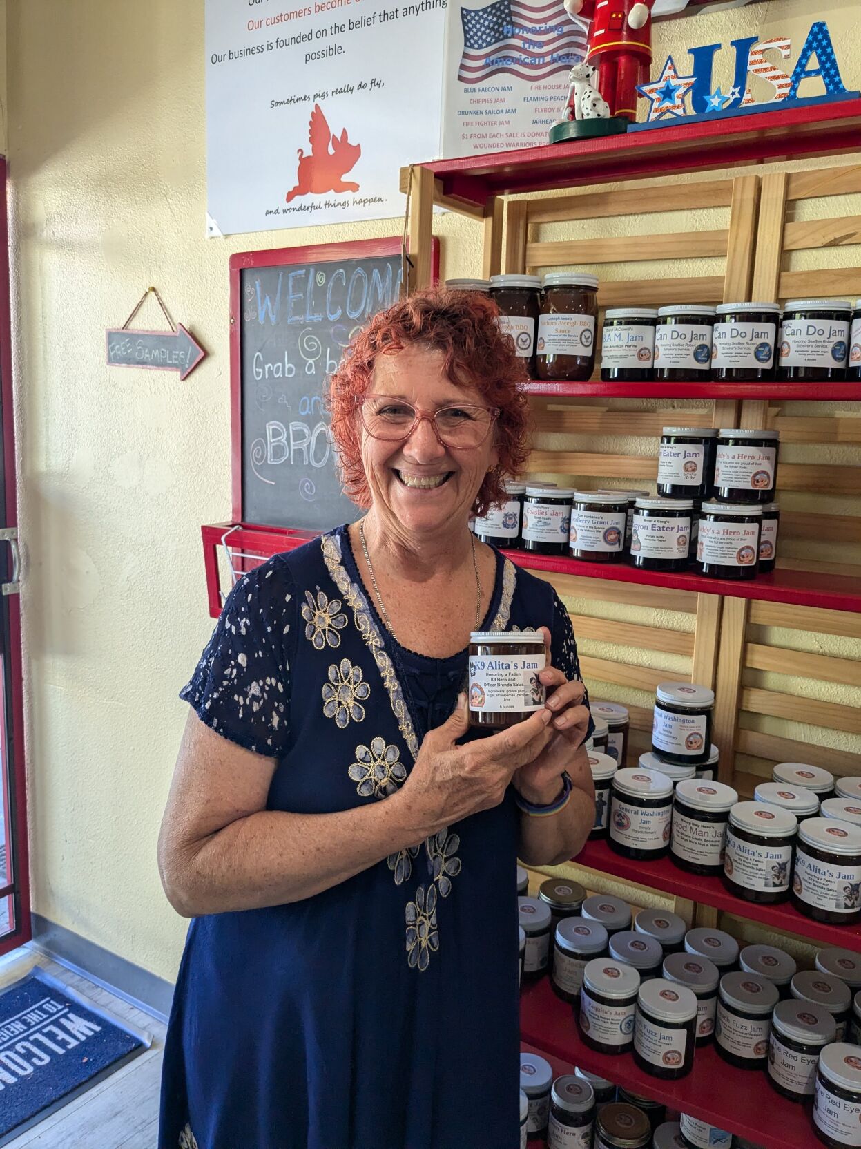 Mary Ruhter of Soaring Swine Acres sells jams and teas and fosters ...