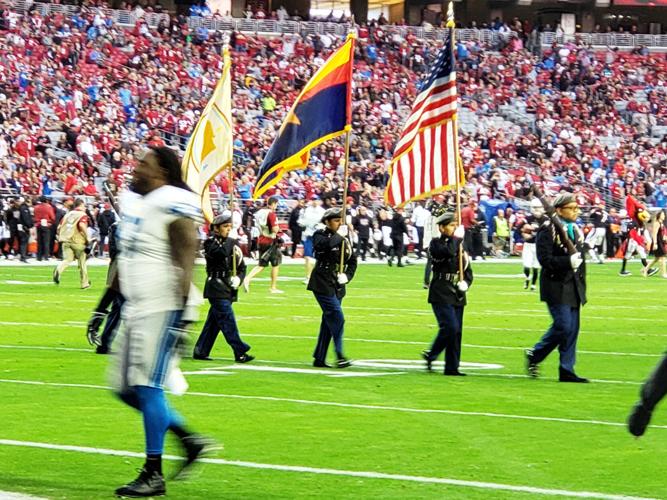 Pinon High School cadets posts colors for Arizona Cardinals Game | News ...