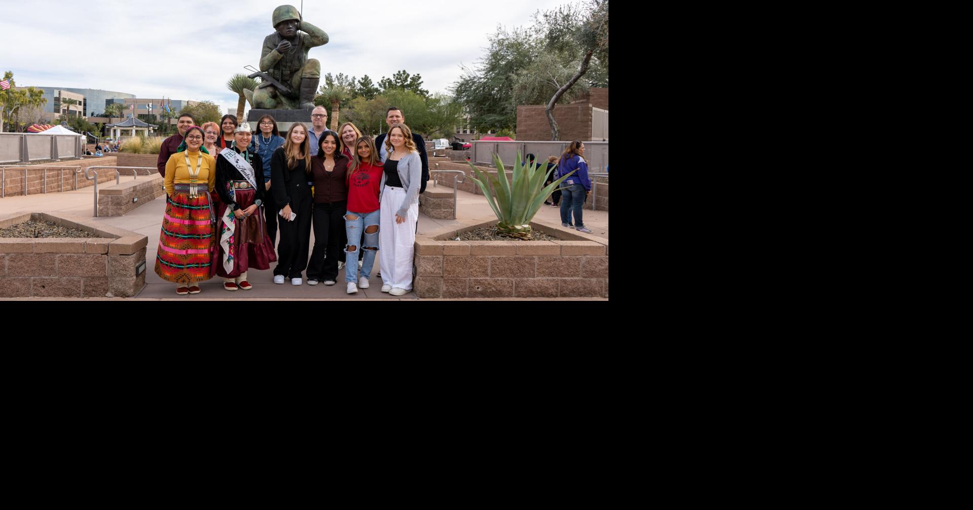 Flagstaff students visit Navajo Code Talker statue at Capitol | Sports ...