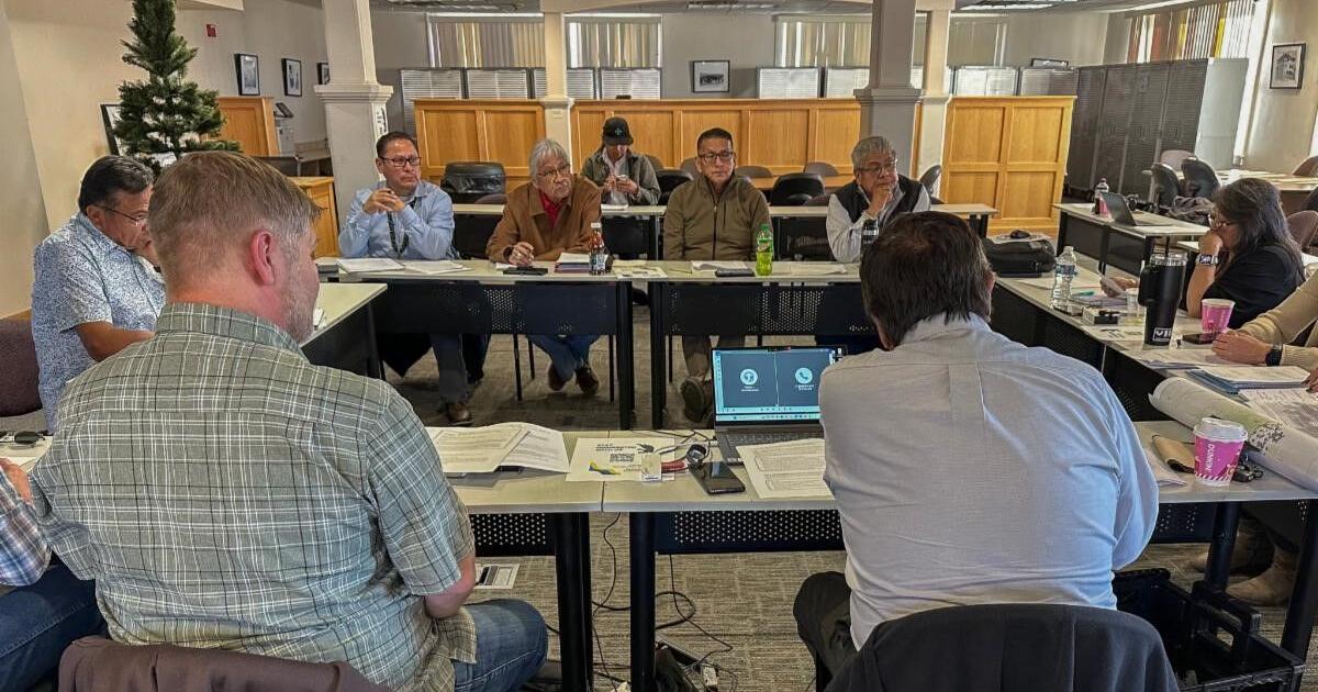 Members of the Eastern Navajo Land Commission discuss guidelines for ...