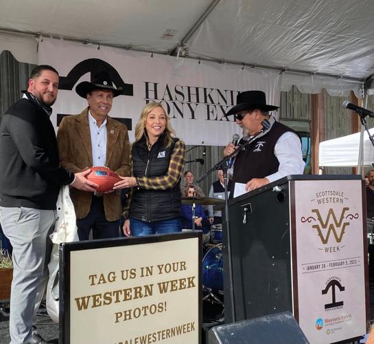 Hashknife Pony Express makes history delivering Super Bowl football ...