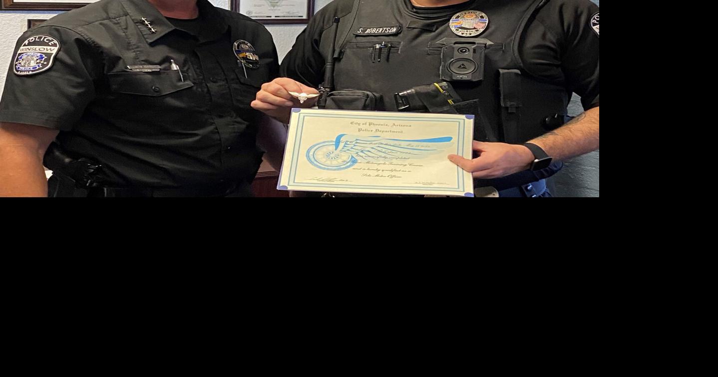Winslow Police Department congratulates new motorcycle officer ...