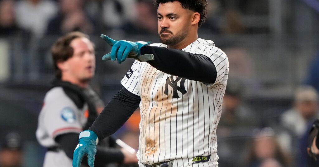 Yankees' Giancarlo Stanton takes a key recovery step, running outside ...