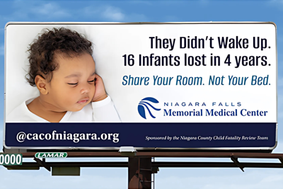 Child Advocacy Center's billboard stresses safe sleep for infants ...