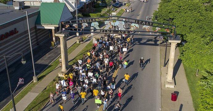 Dozens march, pray during peaceful Falls protest | Local News | niagara ...
