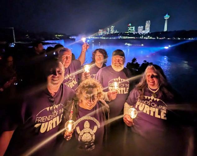 Turtle friends, Falls illumination honor late architect Dennis Sun ...